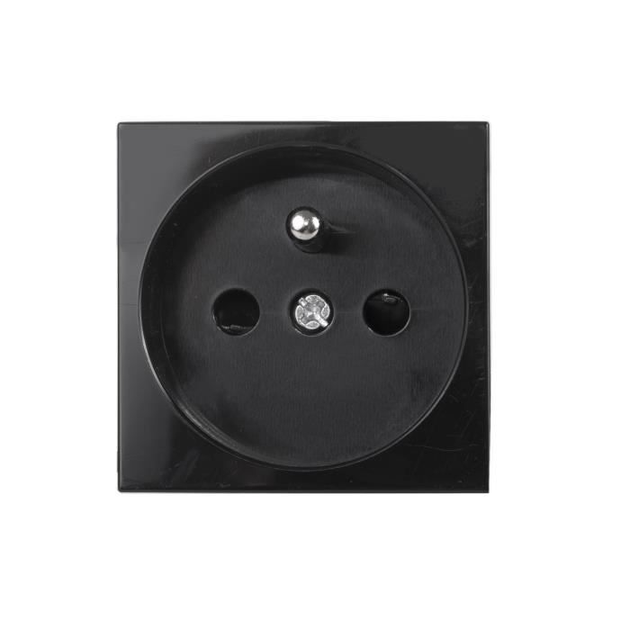 Prise de type E - Maclean - MCE718B - Noir - 16A 250V - Encastrée ...