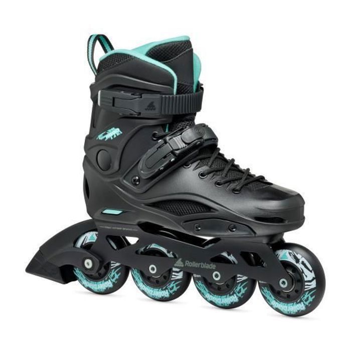 Roller freestyle - freeskate RB 80 W Noir Bleu Clair - ROLLERBLADE ...