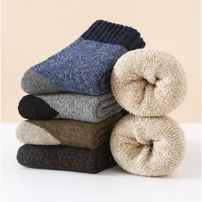 Chaussettes Thermiques pour Hommes, 5 Paires Chaussettes Chaudes d ...