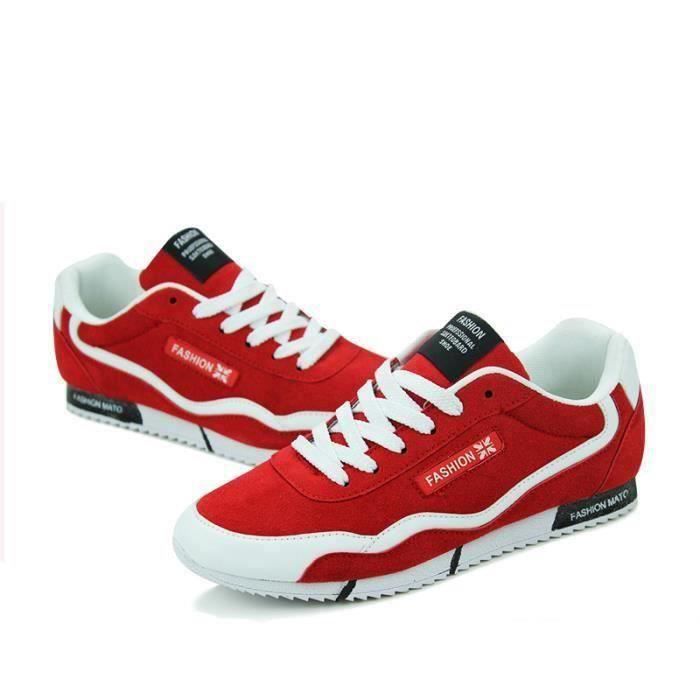 Baskets Hommes Chaussures Été Rouge - Cdiscount Chaussures