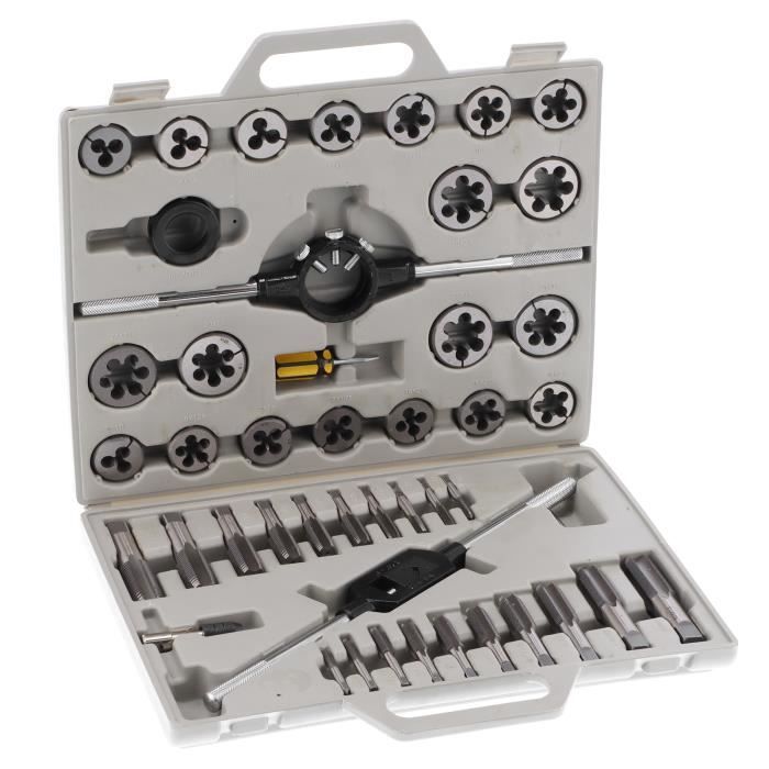 Jeu de matrices de taraudage - Mxzzand - 45 pièces - Acier rapide - Système métrique - Durable ...