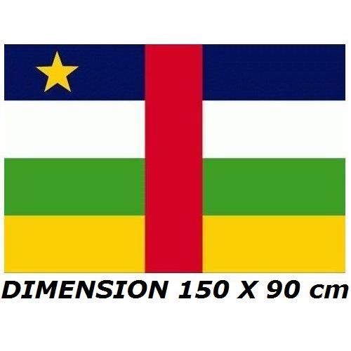DRAPEAU 150 X 90 cm CENTRAFRIQUE REPUBLIQUE CENTRAFRAINE RCA No maillot ...