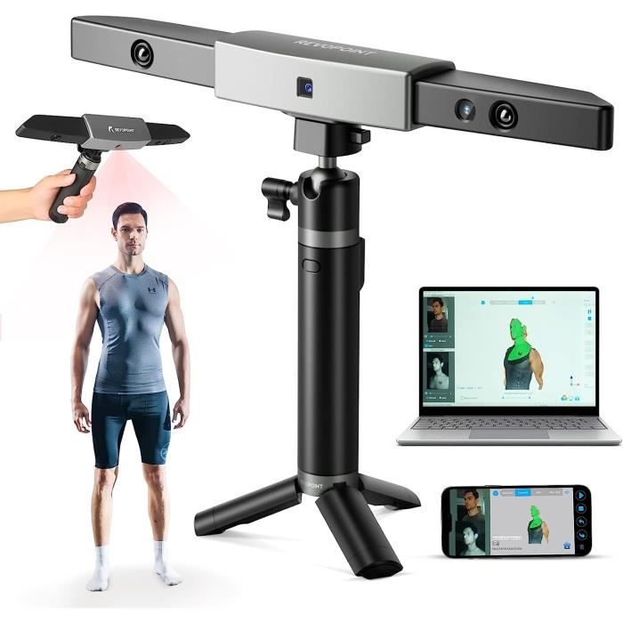 Revopoint Range Standard Scanner 3D grand format portable lumière ...