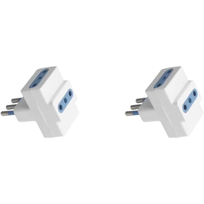 Adaptateur De Prise Multiple Triple Fiche 2P + T 10A Avec 3 Prises P11 ...