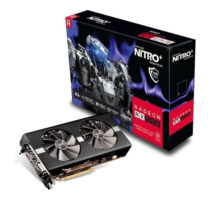 SAPPHIRE TECHNOLOGY Carte Graphique NITRO+Radeon RX 590 - 8 Go GDDR5 ...