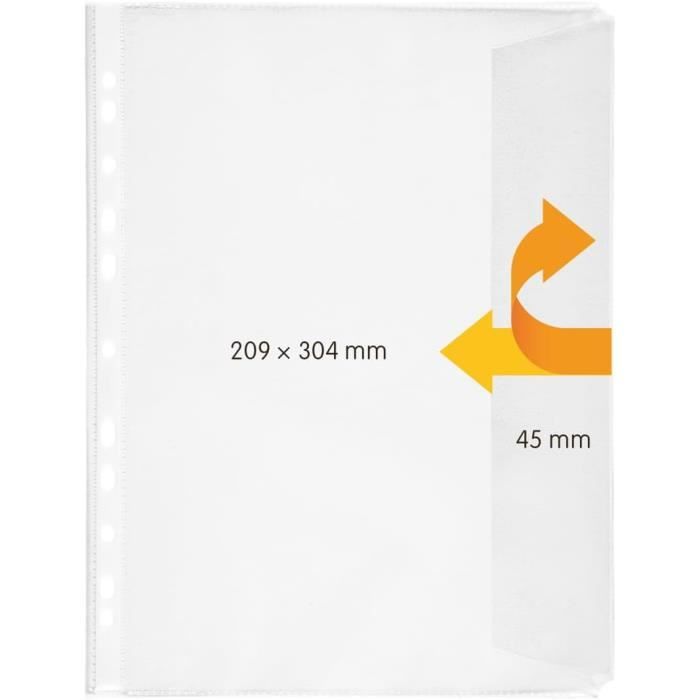 20 pochettes porte-documents A4 à ouverture latérale, pochettes ...