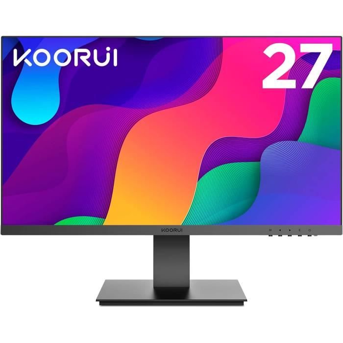 Écran Pc 27 Pouces Full Hd (1920 X 1080), Ips, 16:9, 75Hz, 5Ms, Vga Et ...