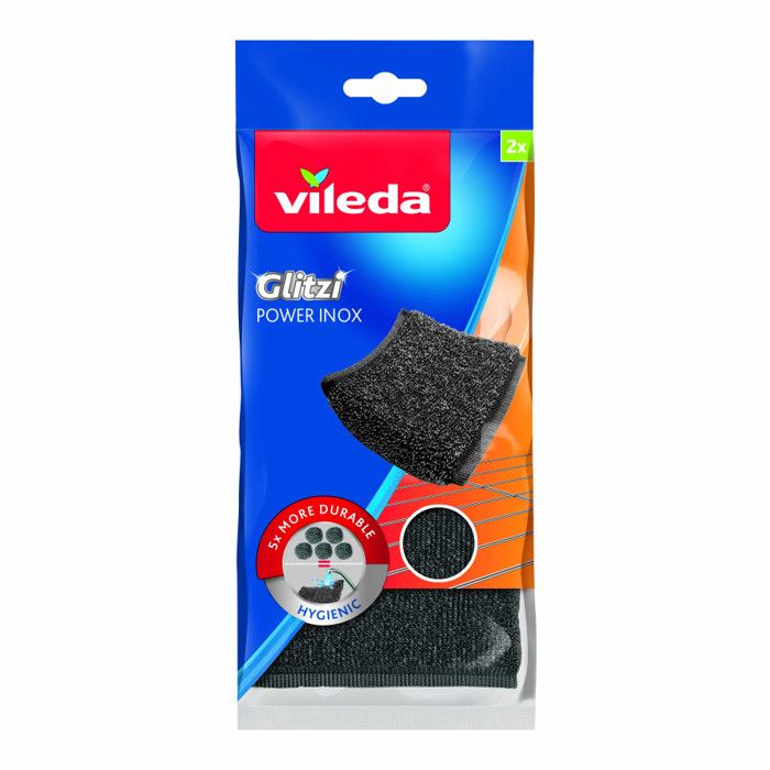 Vileda - Pack de 15 x 2 - Eponges métalliques Glitzi Power Inox - 30 ...
