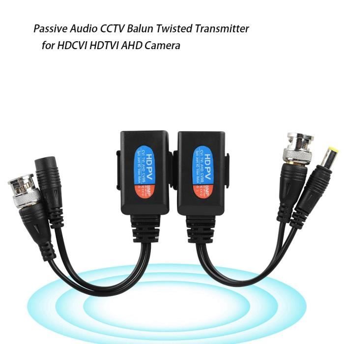 Passive Audio CCTV Balun Twisted Transmitter Power Supply for HDCVI ...