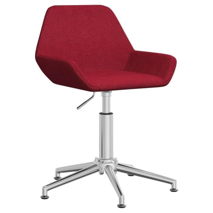 HAO Chaise pivotante de salle à manger Rouge bordeaux Tissu-S3909 ...