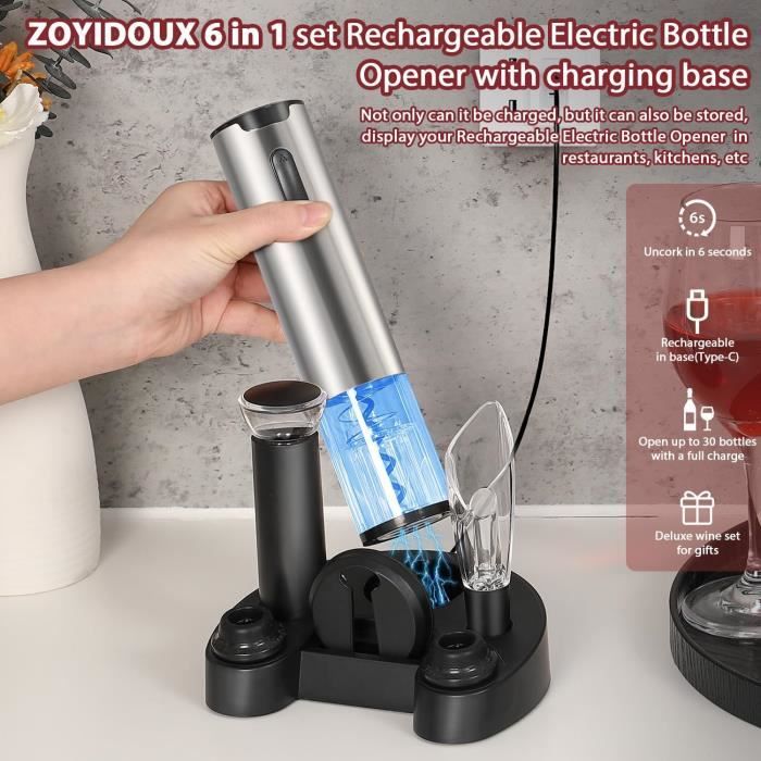 Tire Bouchon Électrique Rechargeable 8 En 1 Coffret Cadeau,Ouvre ...