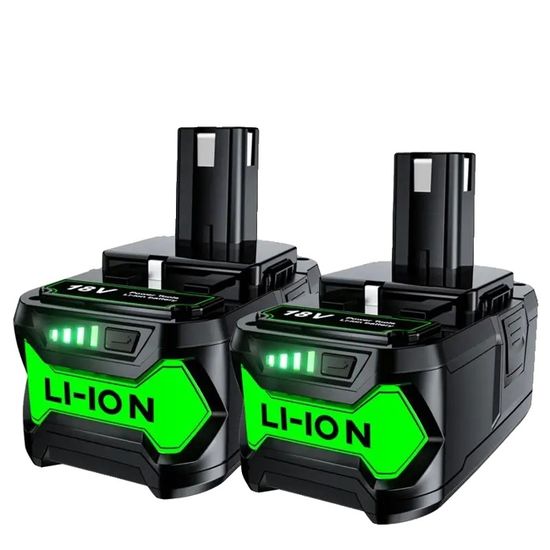 Ryobi Remplacement Battery, 18V Li-ion, 6000mAh Capacité, 2pcs - Cdiscount Bricolage