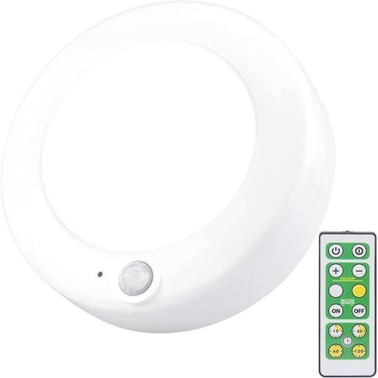 Plafonnier LED à piles (lumière ronde)[2889] - Cdiscount Maison