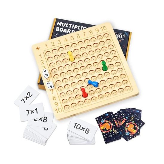 Jeux de Plateau Table de Multiplication en Bois,Tableau de ...