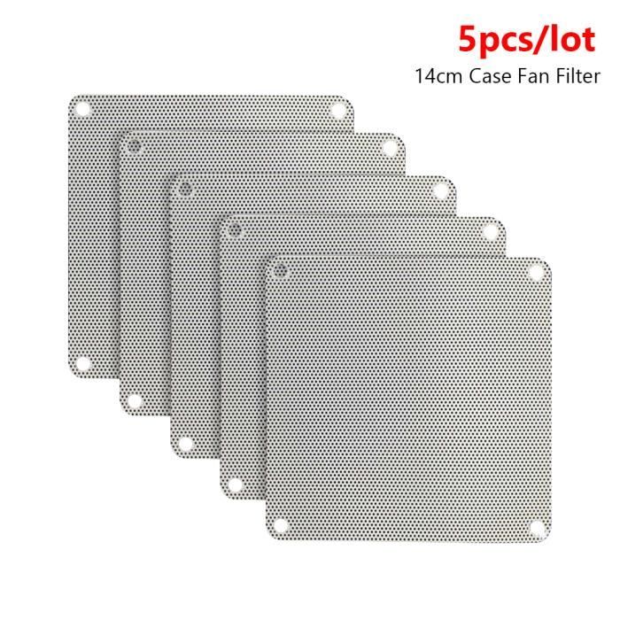 140 mm blanc - 5PCS PC Cooler Fan Filter Black White PVC Mesh Dust ...