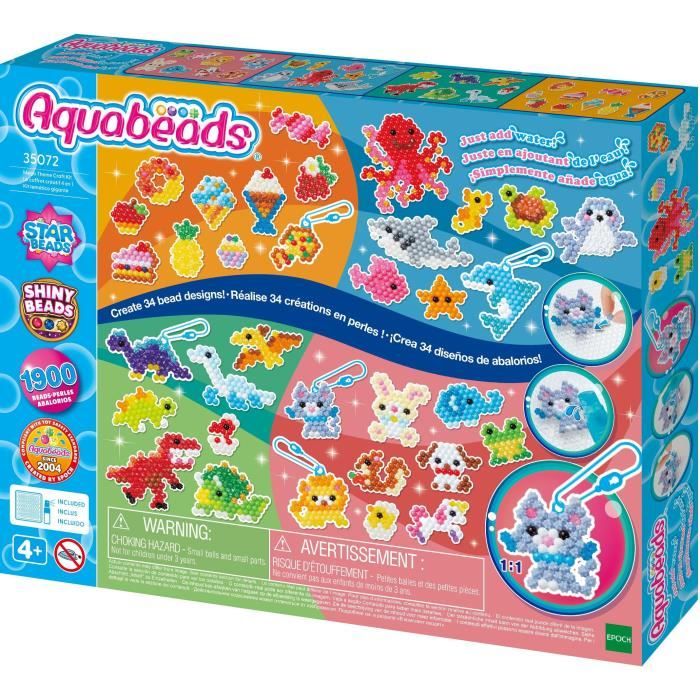 Le coffret créatif 4 en 1 - AQUABEADS - 35072 - 1900 perles pour ...