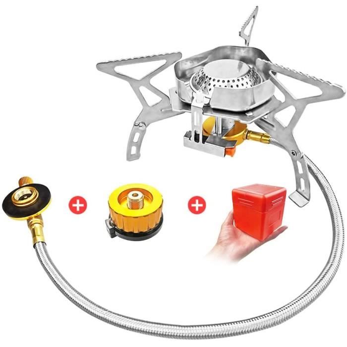Mini réchaud à gaz pliable avec allumage piézoélectrique 3500 W avec ...