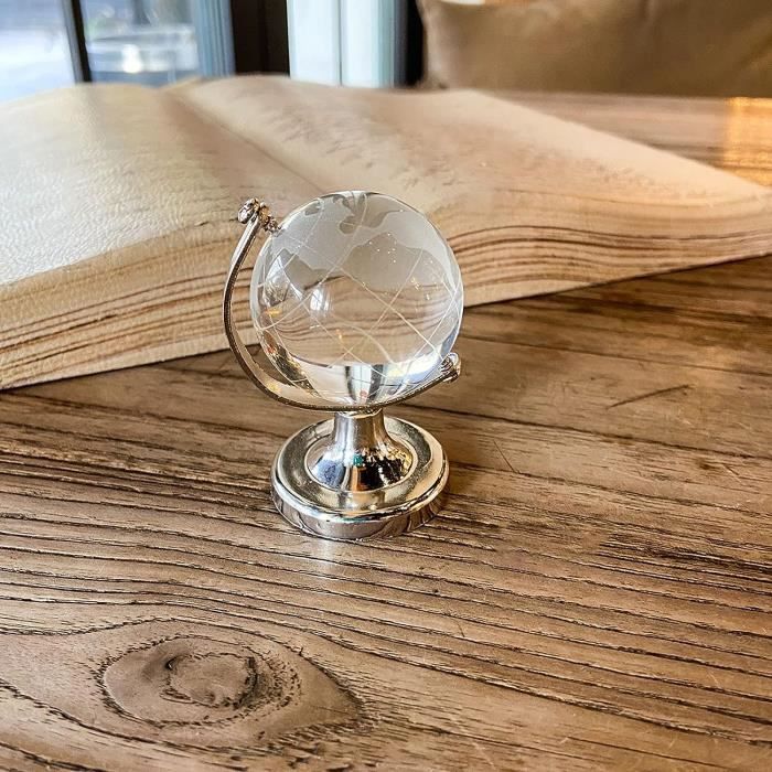 Boule Cristal Round Earth Globe World Map Cristal Boule En Verre Sphère ...