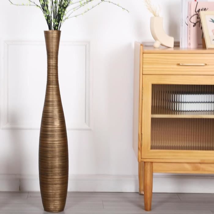 Vases Design Alvéolé Set De 2 Grands Vases De Sol Blancs 70/55 Cm ...