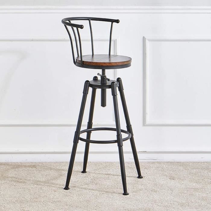 Tabouret Haut Tabourets De Cuisine Industriel Tabouret De Bar Pivotant ...