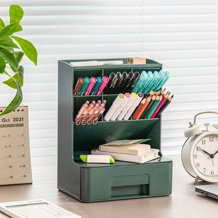 ROM Boîte de rangement - Porte-stylos en plastique grande capacité ...
