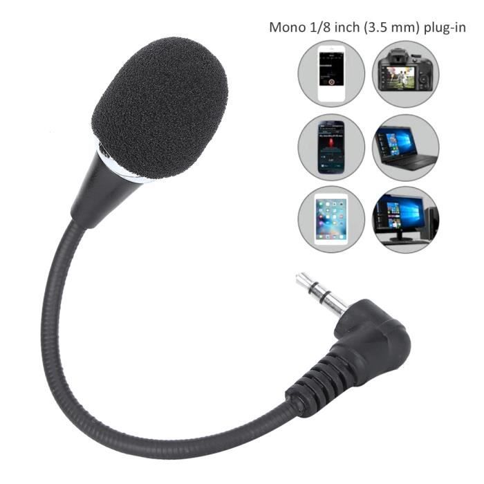 JUZ Micro omnidirectionnel Mini Microphone à Condensateur Tête Flexible ...