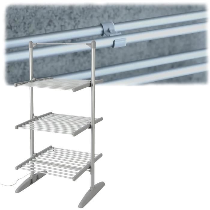 Ehskzjh Sèche-Linge Électrique Pliable Séchoir À Linge À 3 Niveaux ...