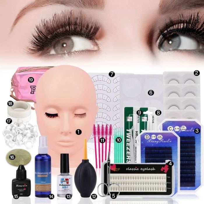 19 Pièces Kit Extension De Cils, TopDirect Formation Professionnelle En ...