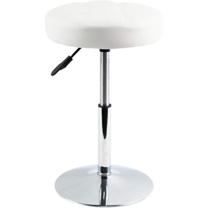 FURWOO PU Tabouret de Bureau en Treillis Rond Tabouret de Bar réglable ...