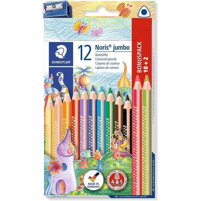 Staedtler Noris Jumbo, Crayons De Couleur Épais, Conçus Pour Les ...