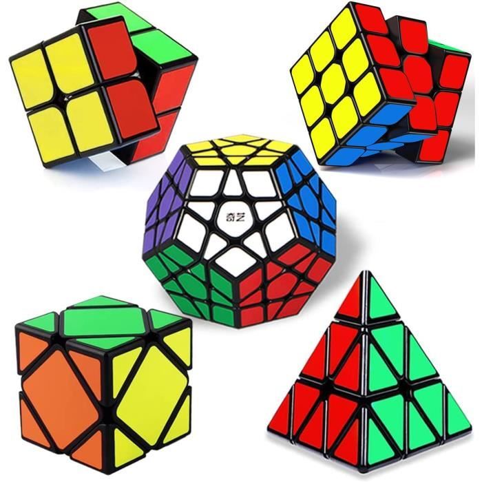 ROXENDA Ensemble Speed Cube, [5 Pack] Cube de Magique 2x2x2 3x3x3 ...