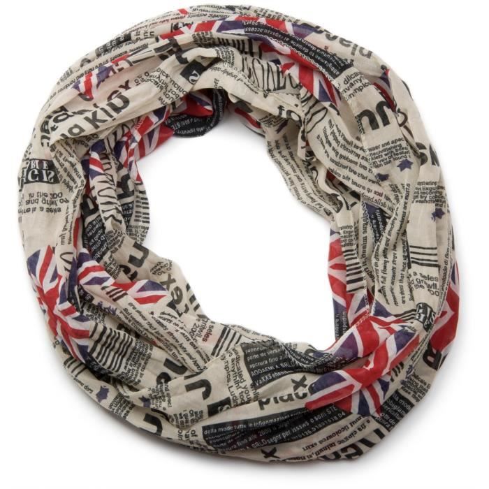 Echarpe - Motif Drapeau Angleterre - Légère et Soyeuse, Unisexe ...