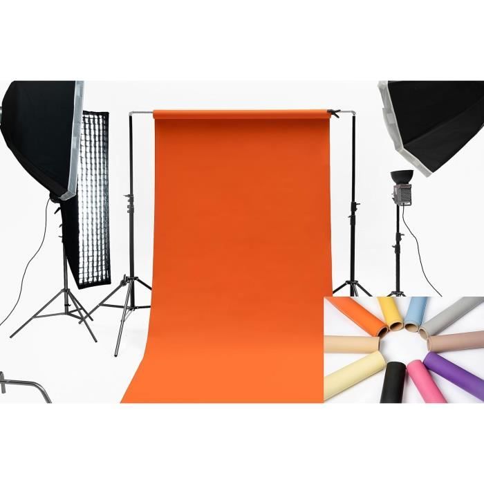 Fond D'Écran Orange 1.35X5M Fond D'Écran Studio Professionnel ...