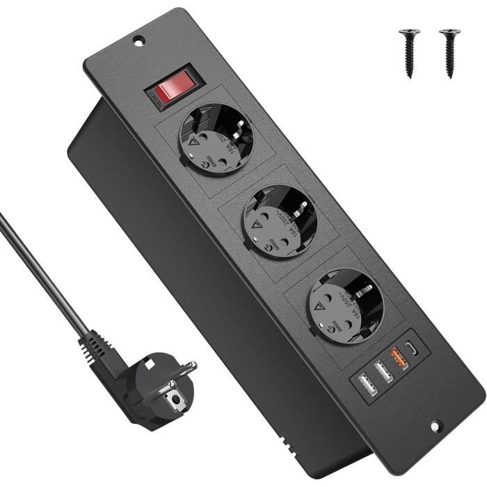 Prise Encastrable Plan De Travail Usb C Pd20W, Multiprise Encastrable ...