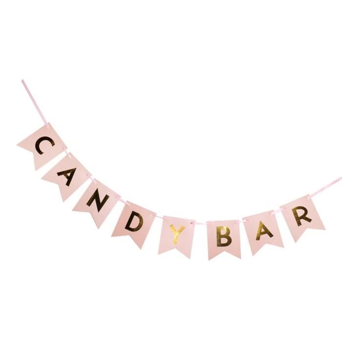 XM2715-CANDY BAR Bannière Banderole Rose Suspendu 3M Guirlande ...