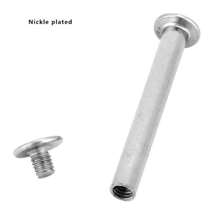 Bout de livre 10 pièces M5 * 45 nickelé Snap Rivet livre bout à bout ...