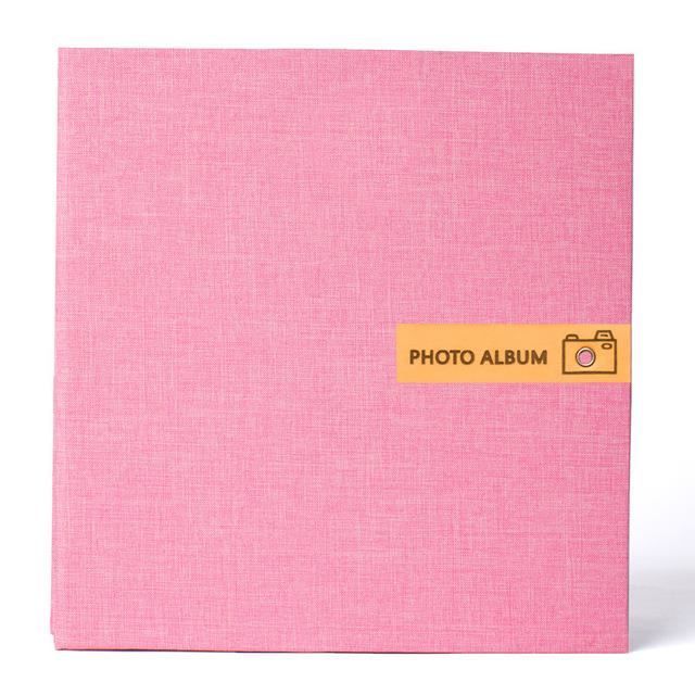 Album photo,Pink black page--Album Photo en lin de haute qualité de 16 ...