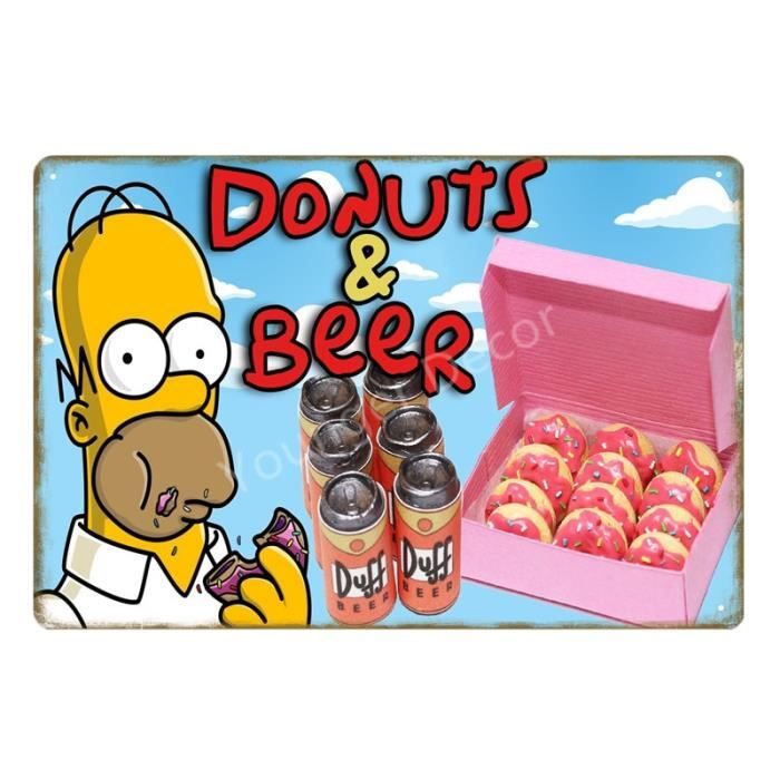 Affiche en métal pour Duff Beer,signes en métal pour alcool,Plaque ...