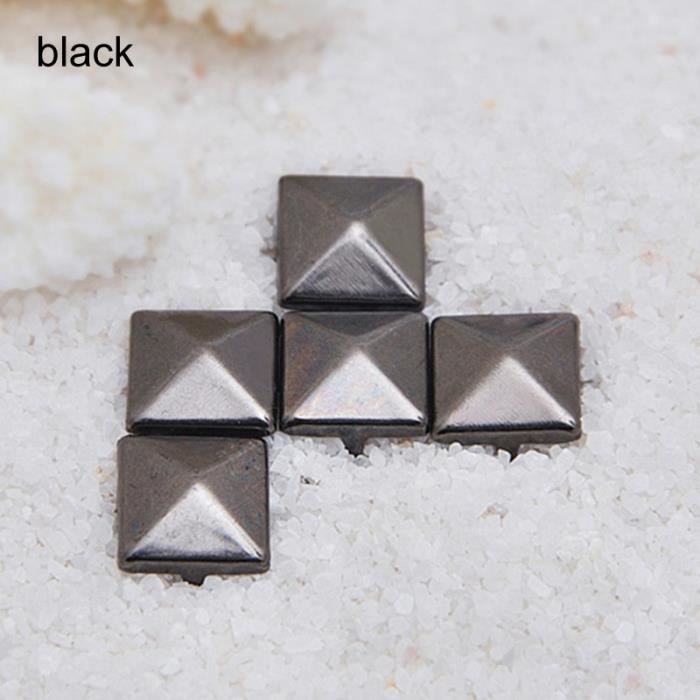 RIVET,black-12mm--Rivets métalliques pour vêtements 6 12MM, 100 pièces ...