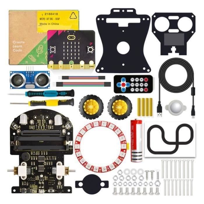 Mini Smart MicroBit V2 Robot Car pour Micro: Bit Robot Kit de Jouets ...