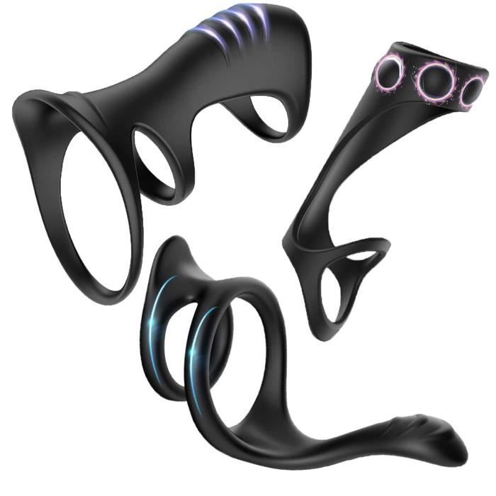 Anneau De Pénis En Silicone Pour Hommes, 3 Types, Double Anneau Pour Stimuler Le Périnée ...