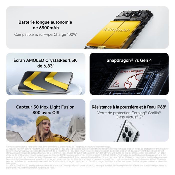 Téléphone mobile - XIAOMI - POCO M8 Pro 5G Vert - 12 Go RAM - 512 Go ...
