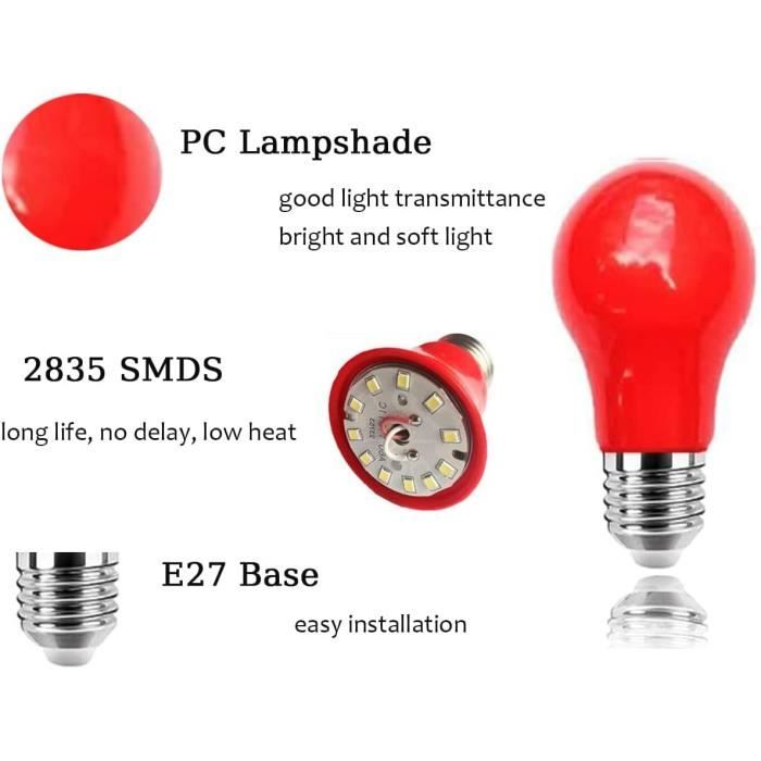 Ampoule Colorée E27, 3W Led Ampoules Couleur, Ampoules Led De Couleurs ...