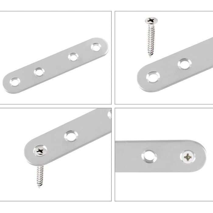 15 Pièces Fixation Droits Plats Plaques Patte Supports D’angle Plats ...