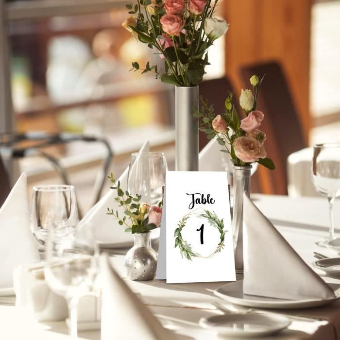 12 Pièces Marque Place Mariage, Numero De Table Mariag 1-12 Porte Nom ...