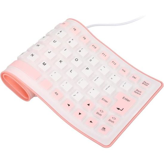 Clavier en Silicone Pliable,USB Filaire 85 Touches Clavier Enroulable ...