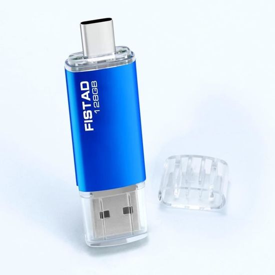 Clé USB C,Clé USB 128 Go,2 en 1 OTG 128 Go,USB 2.0,Clé USB 2.0,Clé USB ...