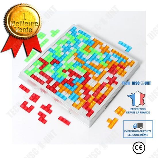 Jeu de puzzle Tetris échecs 4 joueurs - TECH DISCOUNT - version Quad ...