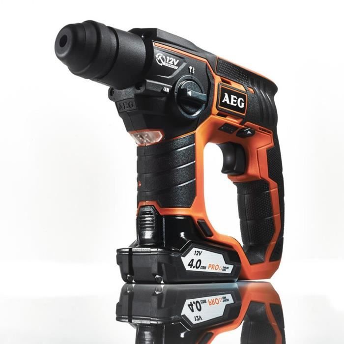 Perforateur AEG 12V SDSPLUS Li-ion - 2 batteries 4.0Ah - 1 chargeur 80min - BBH 12 LI-402C ...