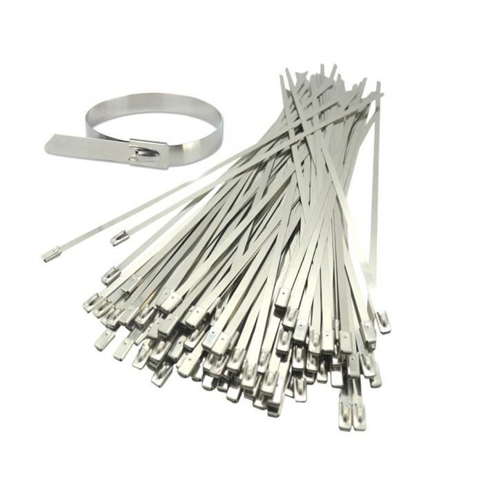 Collier inox attaches de câble Colliers de Serrage en métal en acier ...